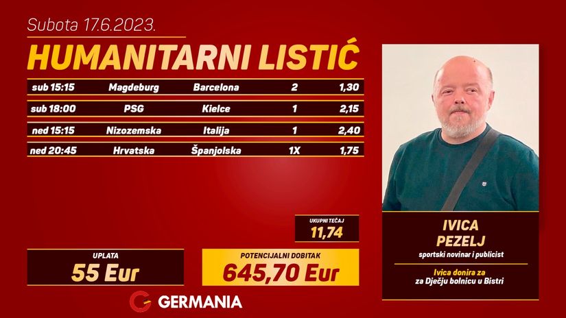 Humanitarni listić: Ivica Pezelj igra za dječju bolnicu u Gornjj Bistri ...